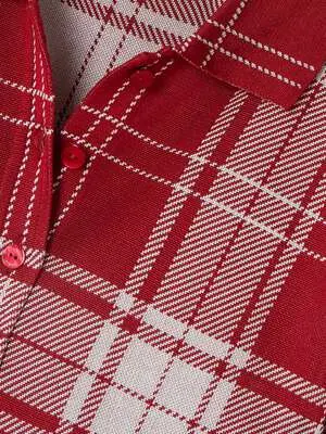 Loewe Cropped Checked Polo Shirt