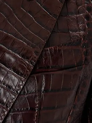TOM FORD Croc-effect Leather Blazer