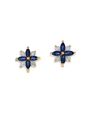 Bloomingdale'S Flower Stud Earrings - Blue
