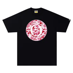 A BATHING APE Abc Camo Busy Works Tee /pink - Black