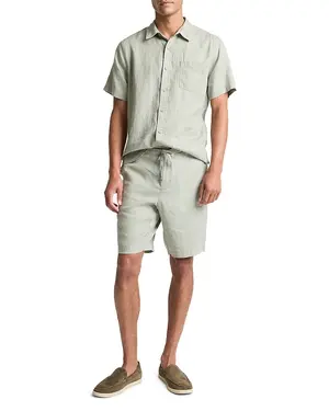 Vince Lightweight Hemp Drawstring Shorts - Matcha
