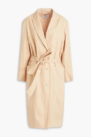Zimmermann Belted Linen-blend Twill Coat