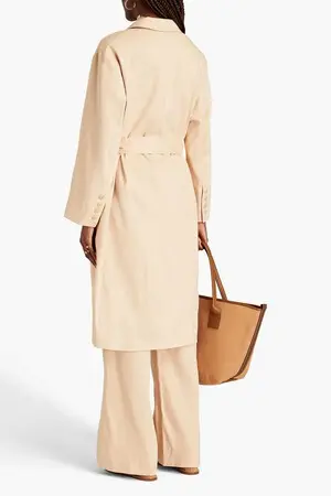 Zimmermann Belted Linen-blend Twill Coat