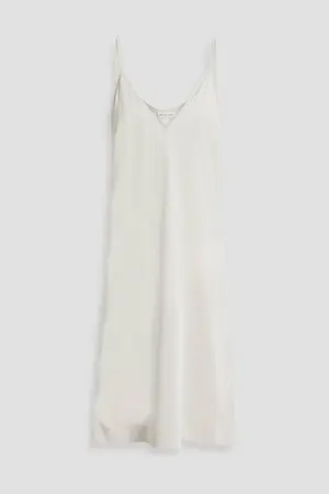Dries Van Noten Satin Slip Dress Ecru