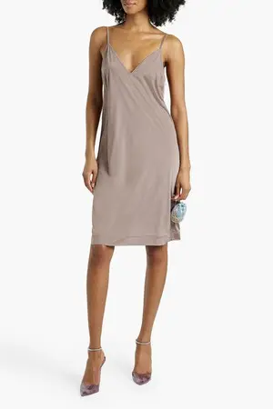 Dries Van Noten Satin Slip Dress - Stone
