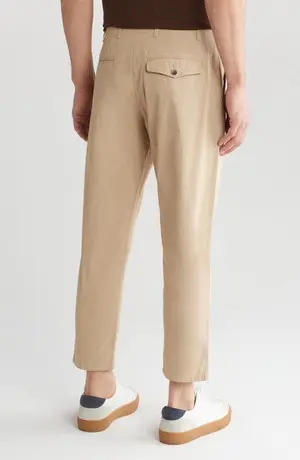 Rag & Bone Beck Crop Peached Cotton Pants - Mink
