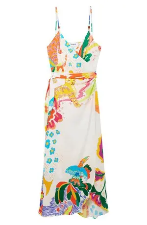 Desigual Jungle Design Wrap Midi Dress