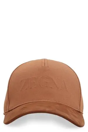 Zegna Logo Baseball Cap - Brown