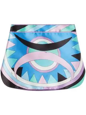 Emilio Pucci Vivara-print Satin Miniskirt