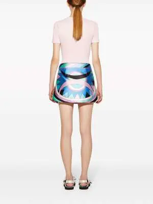Emilio Pucci Vivara-print Satin Miniskirt