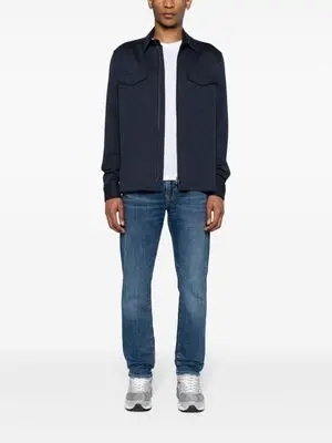 Corneliani Mélange Zip-up Shirt Jacket