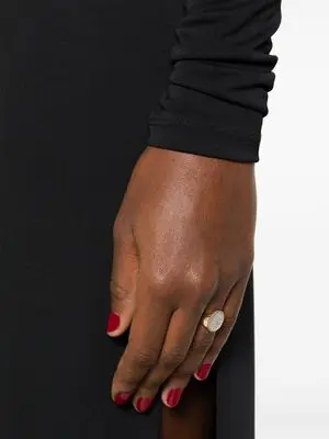 Yvonne Léon 18kt Yellow Diamond Signet Ring