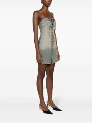 MISBHV Lara Lace-up Denim Dress