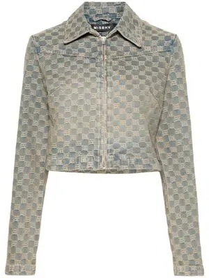 MISBHV Monogram Jacquard Denim Jacket - Blue