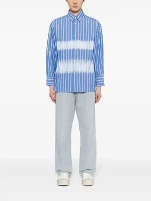 CROQUIS Stripe-pattern Cotton-blend Shirt
