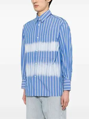 CROQUIS Stripe-pattern Cotton-blend Shirt