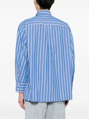 CROQUIS Stripe-pattern Cotton-blend Shirt