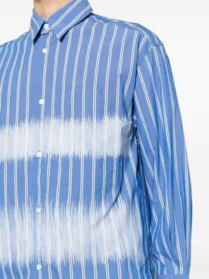 CROQUIS Stripe-pattern Cotton-blend Shirt