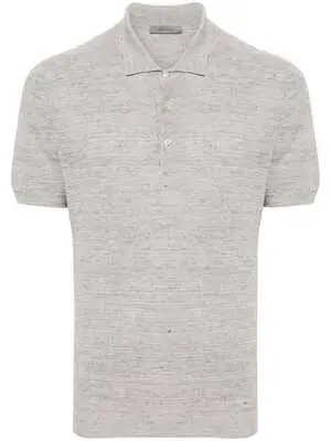 Corneliani Short-sleeve Knitted Polo Shirt - Grey