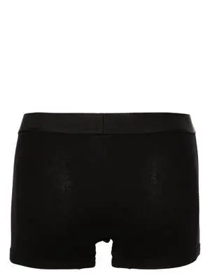 Versace Cotton Ribbed Trunks - Black