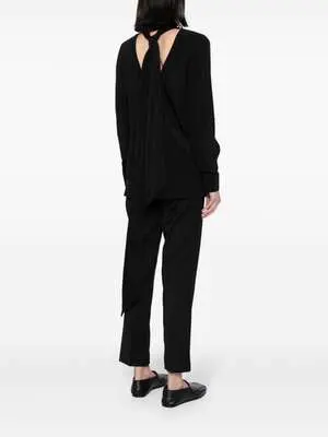 Helmut Lang Detachable-scarf Silk Blouse