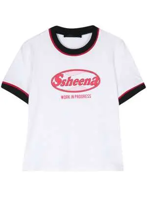 SSHEENA Logo-print Cotton T-shirt