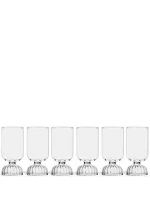 ICHENDORF MILANO Tutu Faceted Shot Glasses - White