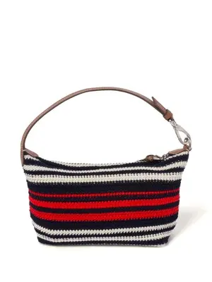Miu Miu Striped Crochet-knit Mini Bag