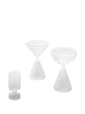 ICHENDORF MILANO Tutu Faceted Martini Glasses - White