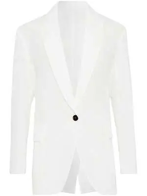 BRUNELLO CUCINELLI Single-breasted Cotton Blazer