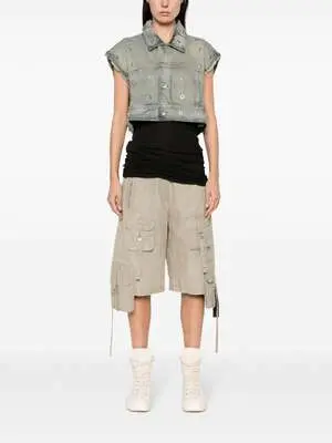Rick Owens Jumbo Worker Denim Waistcoat - Blue