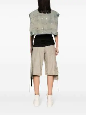 Rick Owens Jumbo Worker Denim Waistcoat - Blue