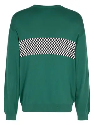 Supreme Checkered Panel Crew-neck Sweatshirt