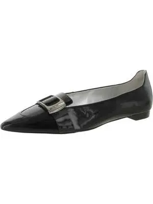 Naturalizer Womens Leather Pointed Toe Ballet Flats - Black