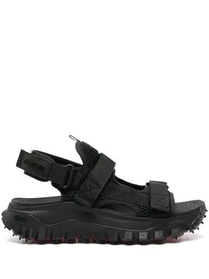 Moncler Vela Logo-patch Sandals - Black