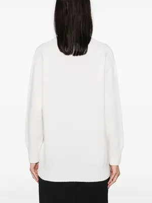 MODES V-neck Fine-knit Jumper - Neutrals