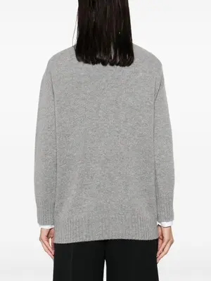 MODES Fine-knit V-neck Jumper - Grey