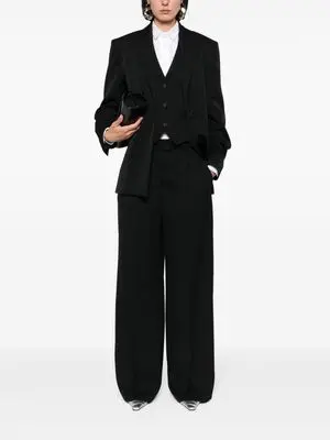 MODES Wool Gabardine Gilet - Black