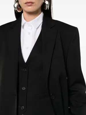 MODES Wool Gabardine Gilet - Black