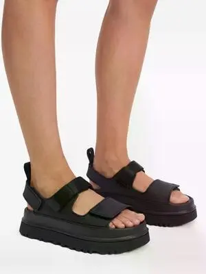 UGG Goldenglow Touch-strap Platform Sandals - Black