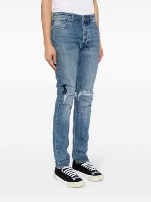 Ksubi Distressed Straight-leg Jeans