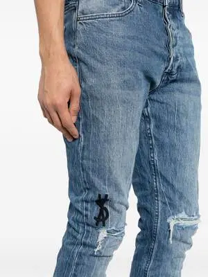 Ksubi Distressed Straight-leg Jeans