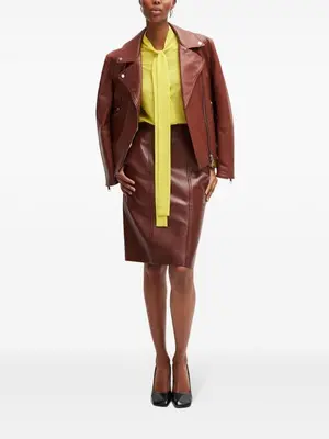 BOSS Slit-sleeved Silk Blouse