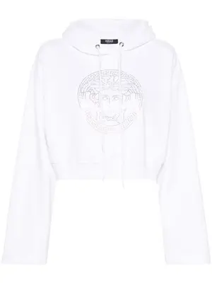 Versace Jeans Couture Textured Sweatshirts Hoodies For Women