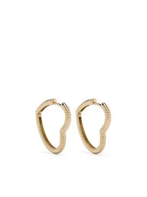 Yvonne Léon Coeur Heart Hoop Earrings - Gold