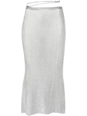 Jacquemus Le Brilho Lurex Midi Skirt