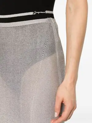 Jacquemus Le Brilho Lurex Midi Skirt