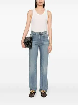 Victoria Beckham Striped Fine-knit Tank Top
