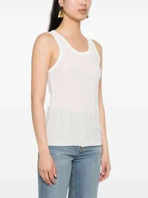Victoria Beckham Striped Fine-knit Tank Top