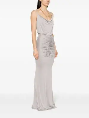 Elisabetta Franchi Gathered Sleeveless Gown
